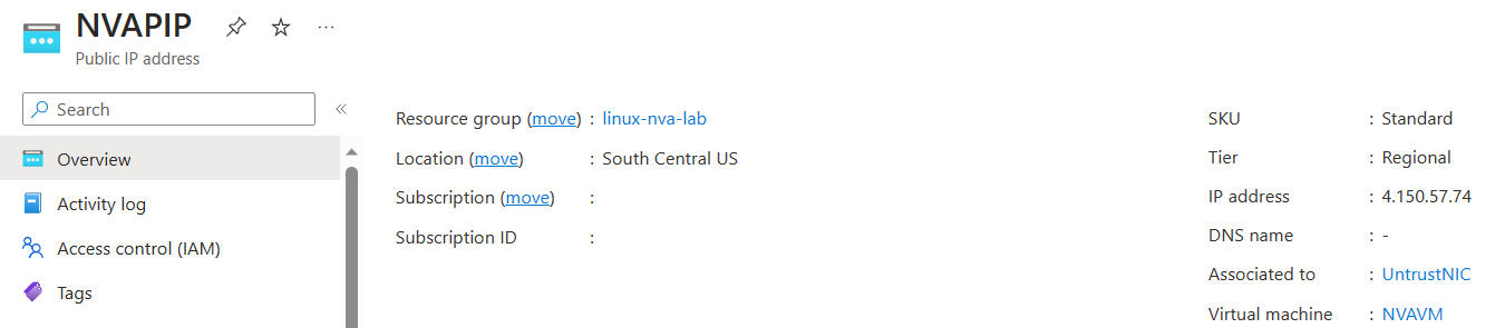 Create a Linux NVA in Azure for SNAT and VPN - MFK Labs